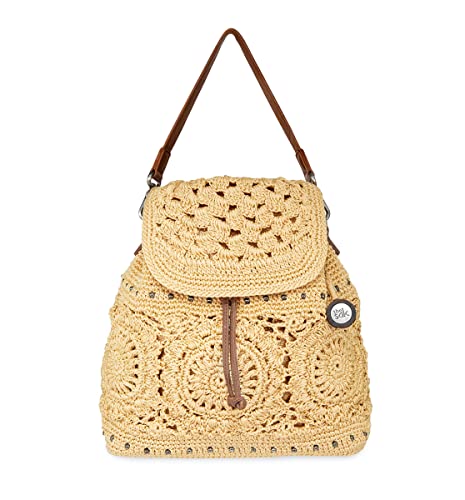 the sak womens Hand-crochet Sayulita Hand Crochet Backpack, Marzipan Medallion, One Size US