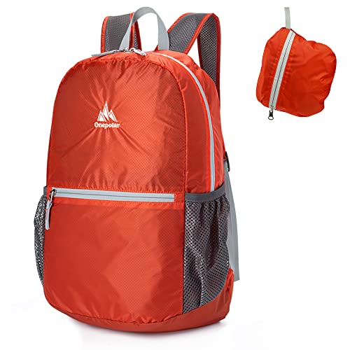 Onepolar 18L Lightweight Foldable Backpack, Casual Durable Hiking Backpack Travel Camping Outdoor Packable Backpack, Waterproof Portable Sport Daypack for Women Men Students