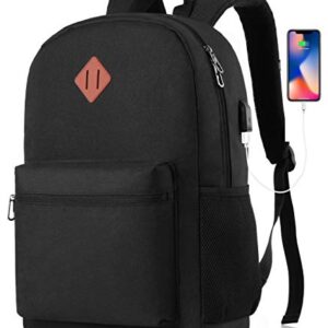 YAMTION 17inch Backpack for School Business Travel,Computer Bookbag Schoolbag for Work Office College High School Teen Men Boy Women Girl