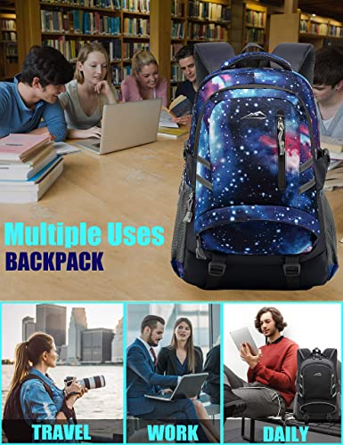 Kountan Laptop Backpack for School College Travel Business , Computer Bookbag Bag with USB Charging Port , Anti Theft Laptop Backpack Fits 15.6 Inch Notebook, Gifts for Men & Women(Galaxy) One Size