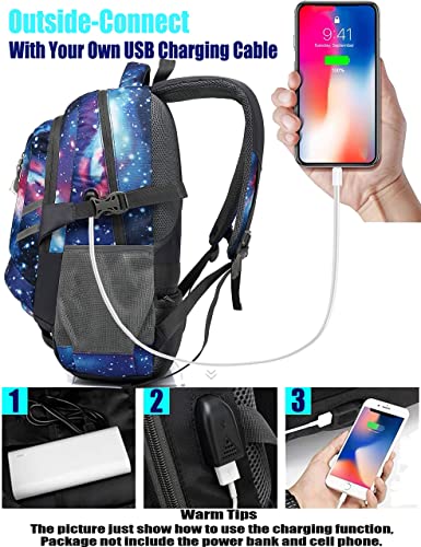 Kountan Laptop Backpack for School College Travel Business , Computer Bookbag Bag with USB Charging Port , Anti Theft Laptop Backpack Fits 15.6 Inch Notebook, Gifts for Men & Women(Galaxy) One Size