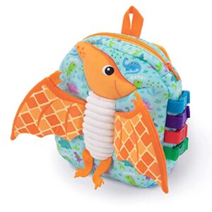 buckle toys – breezy pterodactyl dinosaur backpack – educational pre-k learning activity toy – develop fine motor skills – great gift for toddlers and kids