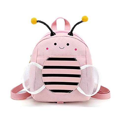 Cute Bee Preschool Backpack kindergarten Baby Bookbag Kids School DailyBag With Anti-lost Leash