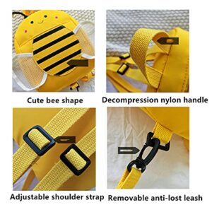 Cute Bee Preschool Backpack kindergarten Baby Bookbag Kids School DailyBag With Anti-lost Leash