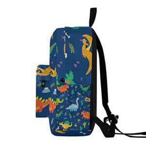 Dinosaurs Backpack Travel Rucksack Lightweight School Bookbag Daypack for Adults Teen Students Boys Girls