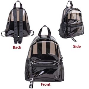 Clear small Backpack Transparent Thicker durable PVC Backpacks for Adults for School, Security, Sporting Events