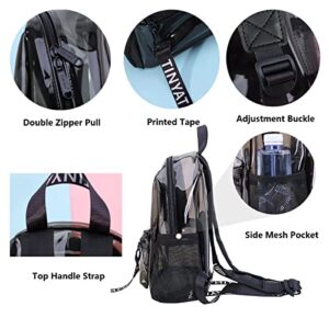 Clear small Backpack Transparent Thicker durable PVC Backpacks for Adults for School, Security, Sporting Events