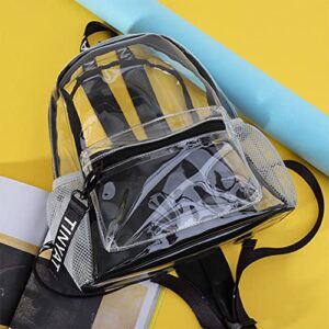 Clear small Backpack Transparent Thicker durable PVC Backpacks for Adults for School, Security, Sporting Events