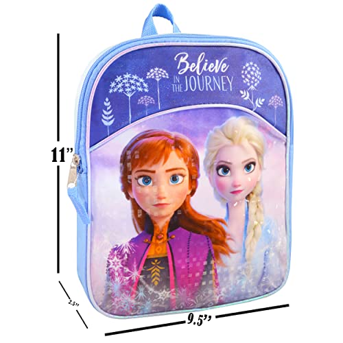 Frozen Backpack for Girls Bundle ~ Premium 11" Frozen Mini School Bag for Toddlers with Over 400 Stickers (Frozen School Supplies)