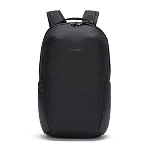 pacsafe vibe 25 anti theft travel pack jet black casual daypack, jet black