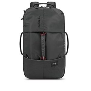 solo all- star hybrid backpack duffel bag, black, one size