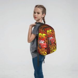 Lightning McQueen Boys Girls Travel Laptop Backpack Large Capacity Durable Casual Travel Backpack