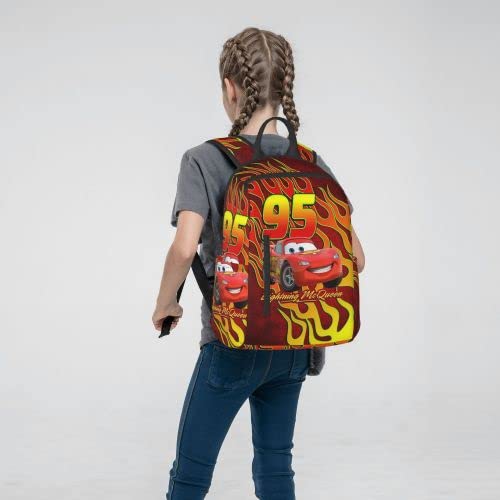 Lightning McQueen Boys Girls Travel Laptop Backpack Large Capacity Durable Casual Travel Backpack