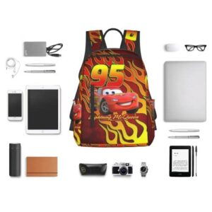 Lightning McQueen Boys Girls Travel Laptop Backpack Large Capacity Durable Casual Travel Backpack