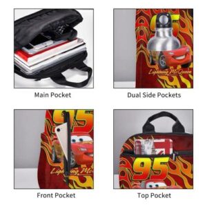 Lightning McQueen Boys Girls Travel Laptop Backpack Large Capacity Durable Casual Travel Backpack