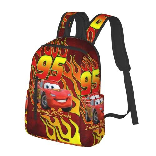 Lightning McQueen Boys Girls Travel Laptop Backpack Large Capacity Durable Casual Travel Backpack