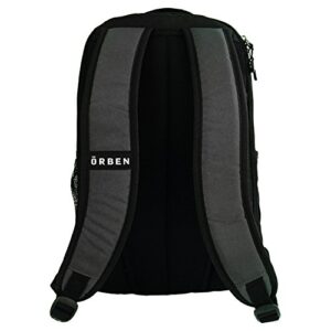 ORBEN Vertical Zip Laptop Backpack (Grey Black)