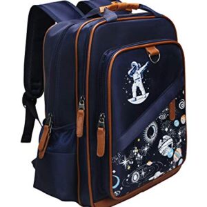 School Backpack 15" with Laptop Sleeve | Kids Galaxy Space Book Bag Dabbing Spaceman Astronaut | Stars Rucksack Lightweight Water Resistant and Durable for Travel and Hiking