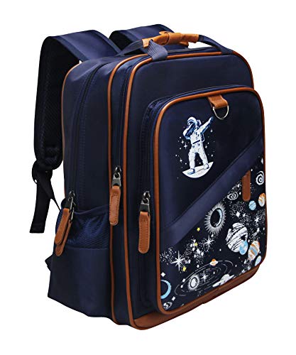 School Backpack 15" with Laptop Sleeve | Kids Galaxy Space Book Bag Dabbing Spaceman Astronaut | Stars Rucksack Lightweight Water Resistant and Durable for Travel and Hiking