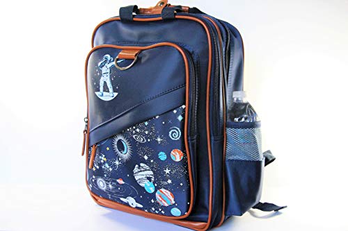 School Backpack 15" with Laptop Sleeve | Kids Galaxy Space Book Bag Dabbing Spaceman Astronaut | Stars Rucksack Lightweight Water Resistant and Durable for Travel and Hiking