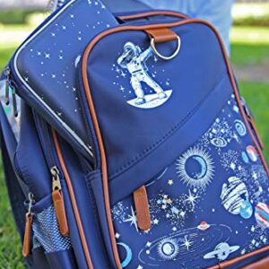 School Backpack 15" with Laptop Sleeve | Kids Galaxy Space Book Bag Dabbing Spaceman Astronaut | Stars Rucksack Lightweight Water Resistant and Durable for Travel and Hiking