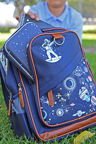 School Backpack 15" with Laptop Sleeve | Kids Galaxy Space Book Bag Dabbing Spaceman Astronaut | Stars Rucksack Lightweight Water Resistant and Durable for Travel and Hiking