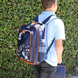 School Backpack 15" with Laptop Sleeve | Kids Galaxy Space Book Bag Dabbing Spaceman Astronaut | Stars Rucksack Lightweight Water Resistant and Durable for Travel and Hiking