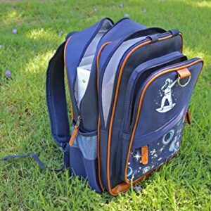 School Backpack 15" with Laptop Sleeve | Kids Galaxy Space Book Bag Dabbing Spaceman Astronaut | Stars Rucksack Lightweight Water Resistant and Durable for Travel and Hiking