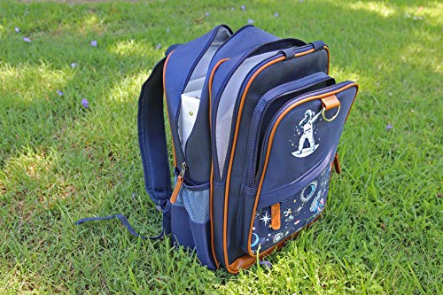 School Backpack 15" with Laptop Sleeve | Kids Galaxy Space Book Bag Dabbing Spaceman Astronaut | Stars Rucksack Lightweight Water Resistant and Durable for Travel and Hiking