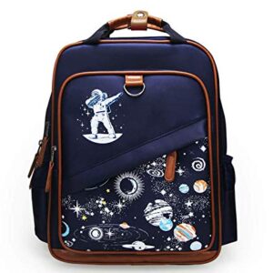 School Backpack 15" with Laptop Sleeve | Kids Galaxy Space Book Bag Dabbing Spaceman Astronaut | Stars Rucksack Lightweight Water Resistant and Durable for Travel and Hiking