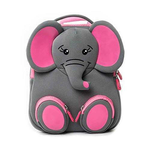 Cocomilo 12" Cartoon 3D Cat Toddler Backpack for Kids Waterproof Preschool Baby Bag for Boys and Girls with Ant-lost Leash (Elephant)