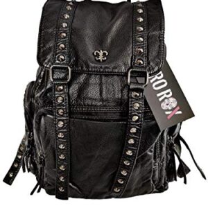 Ro Rox Iris Punk Goth PU Unisex School Uni Large Backpack