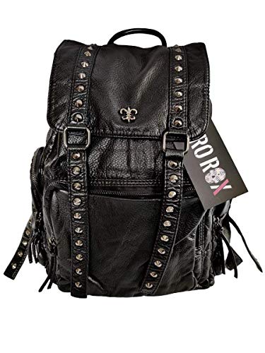 Ro Rox Iris Punk Goth PU Unisex School Uni Large Backpack