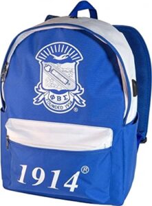 keleafrica phi beta sigma usb port backpack, red