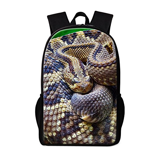 Generic Snake Backpack for Children Cool Bagpack for Boys Day Packs