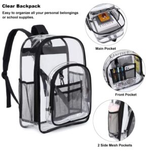 Clear Backpack Men Women Heavy Duty PVC Plastic Transparent School Backpack See Through Book bags for Teen Girls Boys