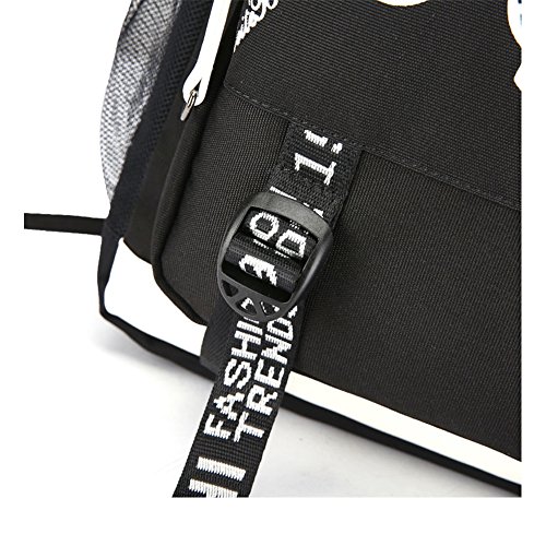 CHENMEILI SCP Printed Travel BackPack Laptop Bag College Bag Bookbag with USB Charging Port