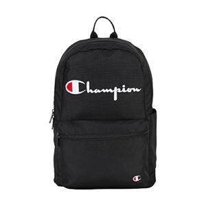 champion unisex adult backpacks, black, one size us