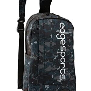 EDGE SPORTS Unisex Crossbody Sling Bag Day Bag for the Gym, Hiking, Running, Training, and Travel (Green Camo)