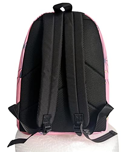 XIXISA Anime Nezuko Shinobu Kanroji Inosuke Cosplay School Backpack with Pencil Case Anime Backpacks for Teens