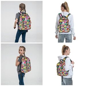 Thinye Casual Daypack Backpacks for Women Cool Backpacks for School Cute Cartoon Owls Backpack for Girls Boys