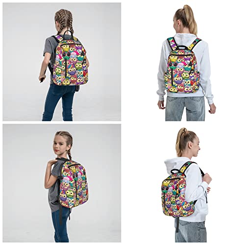 Thinye Casual Daypack Backpacks for Women Cool Backpacks for School Cute Cartoon Owls Backpack for Girls Boys