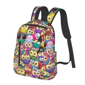 Thinye Casual Daypack Backpacks for Women Cool Backpacks for School Cute Cartoon Owls Backpack for Girls Boys