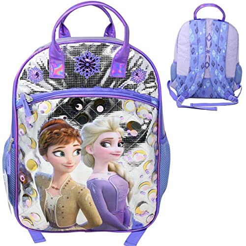 Anna & Elsa Frozen Shiny Large 16" Backpack