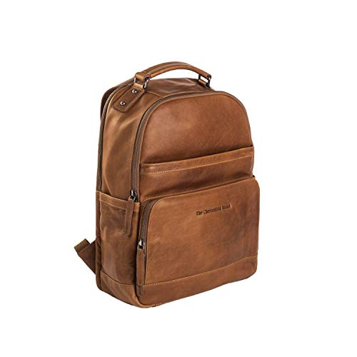 Chesterfield Brand College Backpack Austin genuine leather laptop backpack | Campus backpack for college, teacher and business, daypack in cognac | with notebook compartment