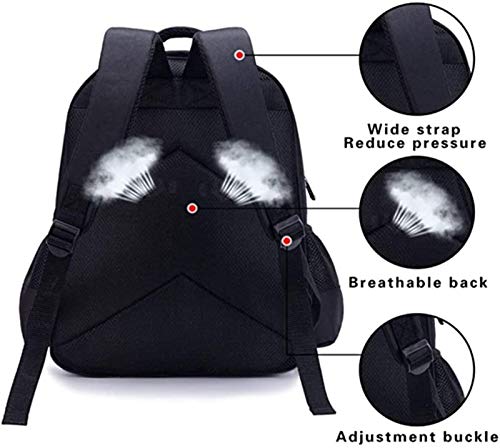 UUJJCG Youth Adult Durable Waterproof Warriors Cat Backpack Shoulder Bag School Bag Bookbag for Hiking Traveling School