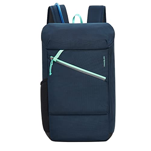 Travelon Greenlander Sustainable Anti-Theft 21L Backpack, Light Blue, 11" W x 19" H x 6.5" D