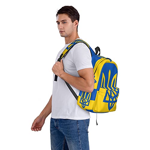 Lightweight Laptop Backpack Ukrainian flag School Backpack Bookbags Schoolbag Casual Daypacks