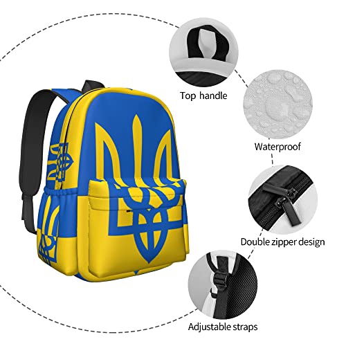 Lightweight Laptop Backpack Ukrainian flag School Backpack Bookbags Schoolbag Casual Daypacks