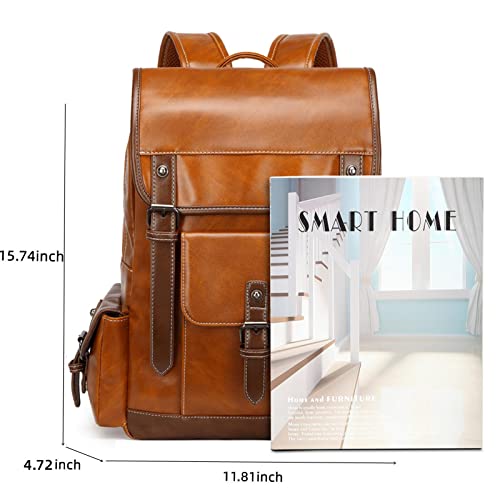 Women's Fashion Designer Backpack,Vegan Leather Backpacks For Work Travel College,Unisex Shoulder Daypack (brown-2218)